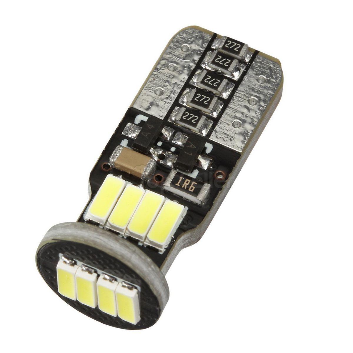 10x White Canbus Error Free T10 LED Bulbs for Car Truck Interior Dome ...